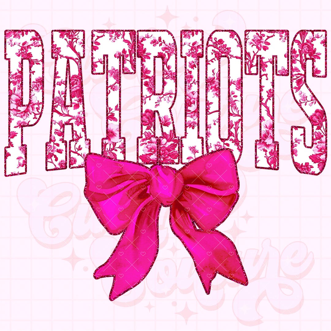 Patriots Png, Pink Toile Png, Patriots Sublimation, Game Day Png ...
