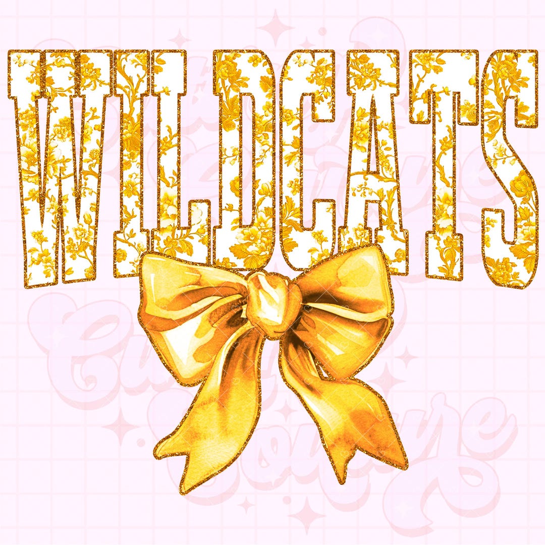 Wildcats Png, Gold Toile Png, Wildcats Sublimation, Game Day Png ...