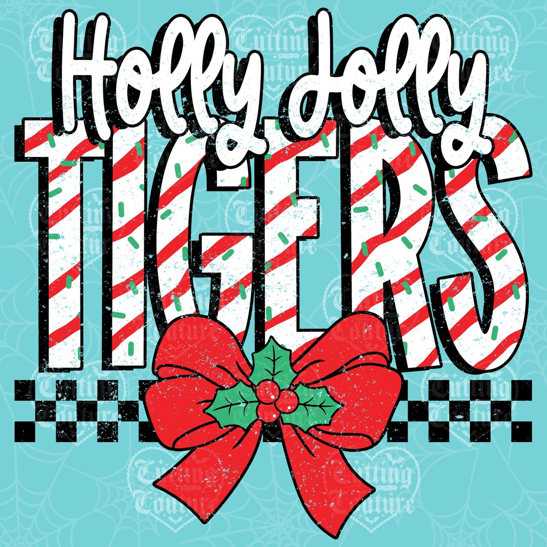 Holly Jolly Tigers Png, Christmas Tigers Png, Christmas Tigers Mascot ...