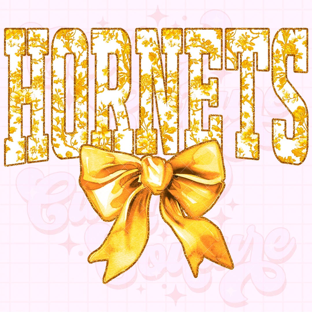 Hornets Png, Gold Toile Png, Hornets Sublimation, Game Day Png, Hornets ...