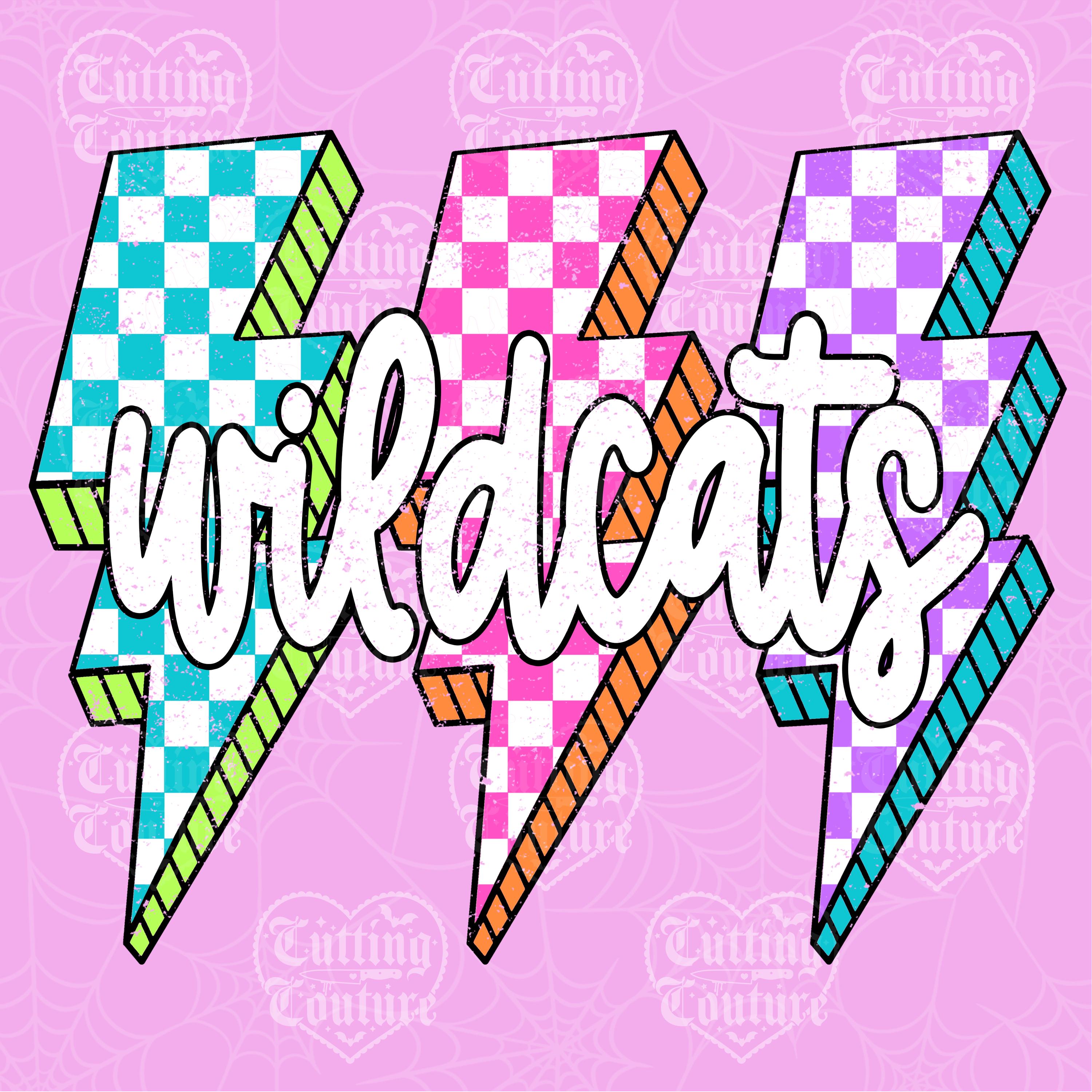 Wildcats Png, Checkered Png, Retro Wildcats Sublimation, Game Day Png ...