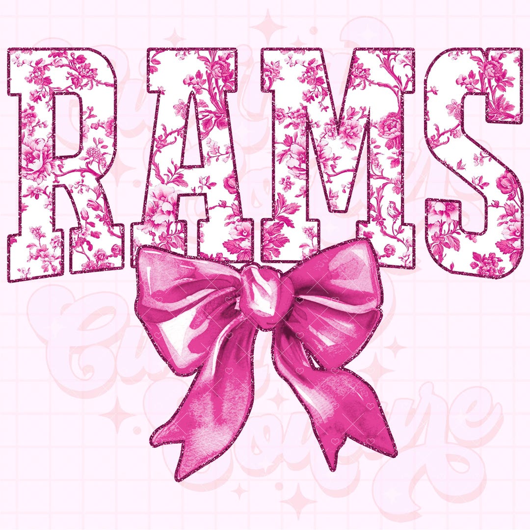 Rams Png, Pink Toile Png, Rams Sublimation, Game Day Png, Rams Shirt ...