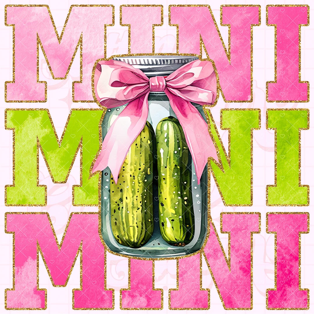 Pickle Mini Png, Pickle Png, Pickle Lover Png, Glitter Mini Png ...