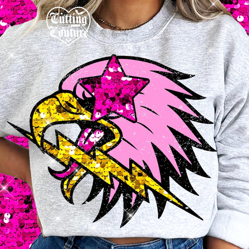 Preppy Eagle Mascot Png, Retro Eagles Png, Lightning Bolt Png, Game Day Png, Eagles Shirt Png ...