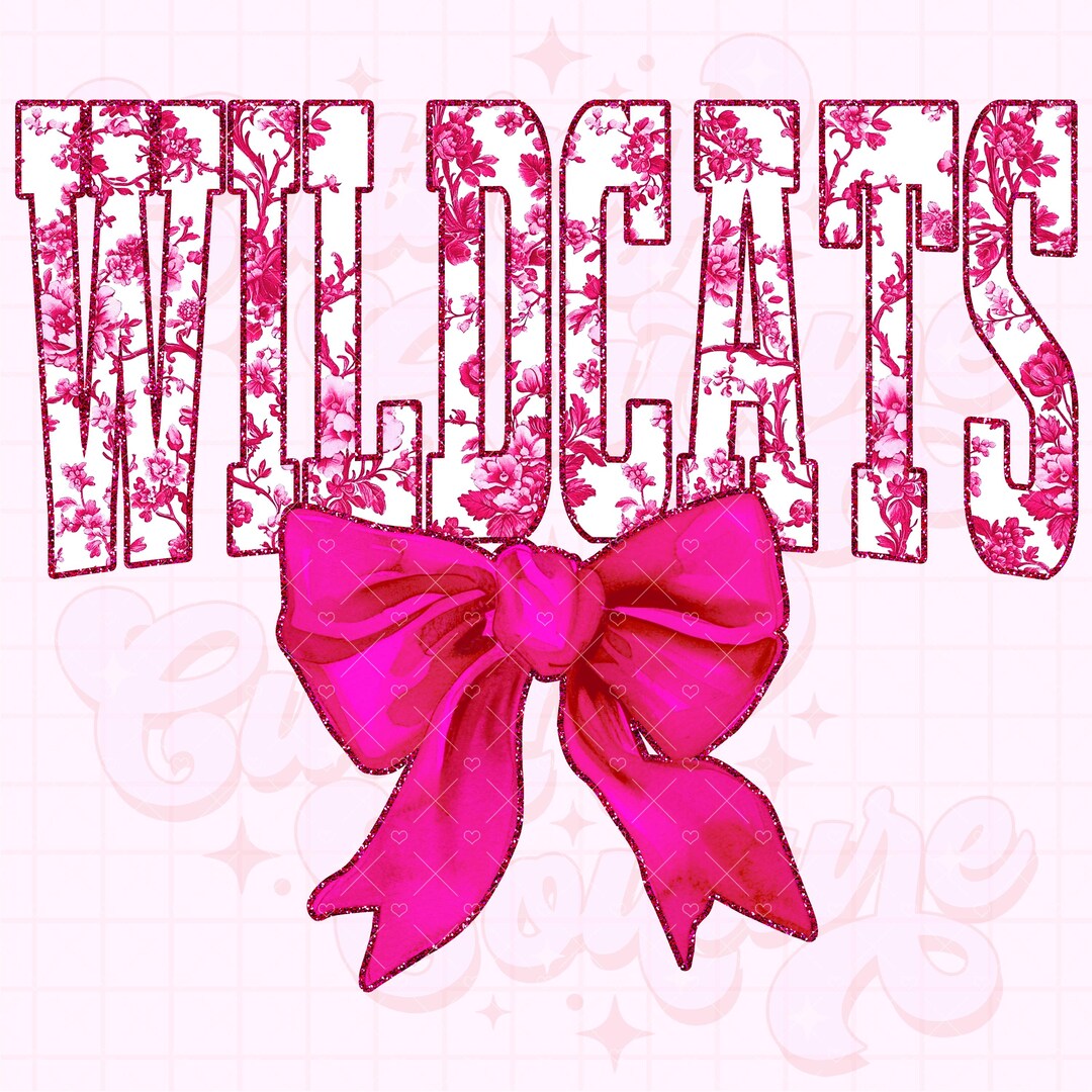 Wildcats Png, Pink Toile Png, Wildcats Sublimation, Game Day Png ...