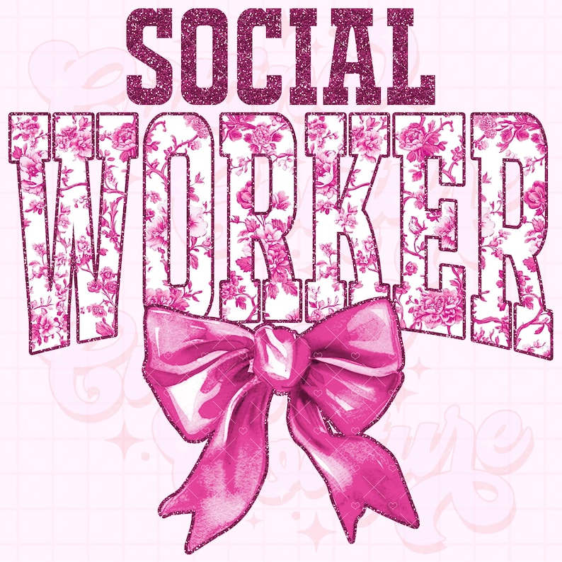 Social Worker Png, Pink Toile Png, Chinoiserie Png, DTG, DTF, Social ...