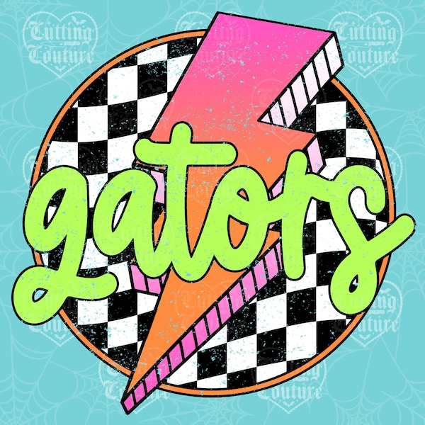 Neon Gator Png - Etsy