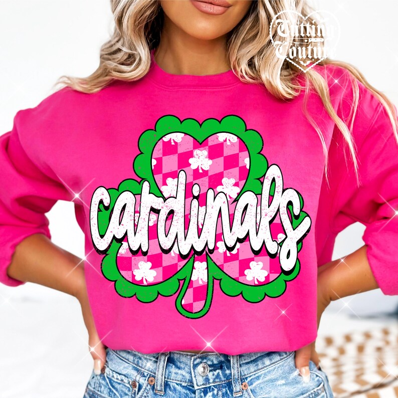 St. Patrick's Cardinals Png, Retro St. Patrick's Day Png, Cardinals ...