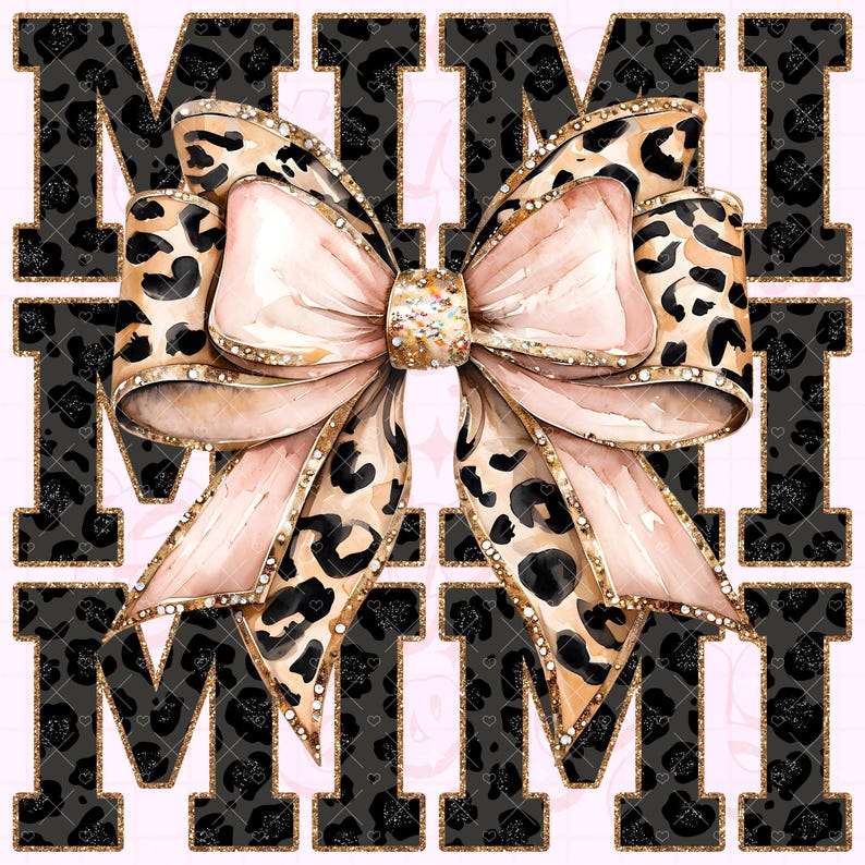 Mimi Png, Glitter Leopard Mimi Png, Coquette Mimi Png, Trendy Mimi Png ...