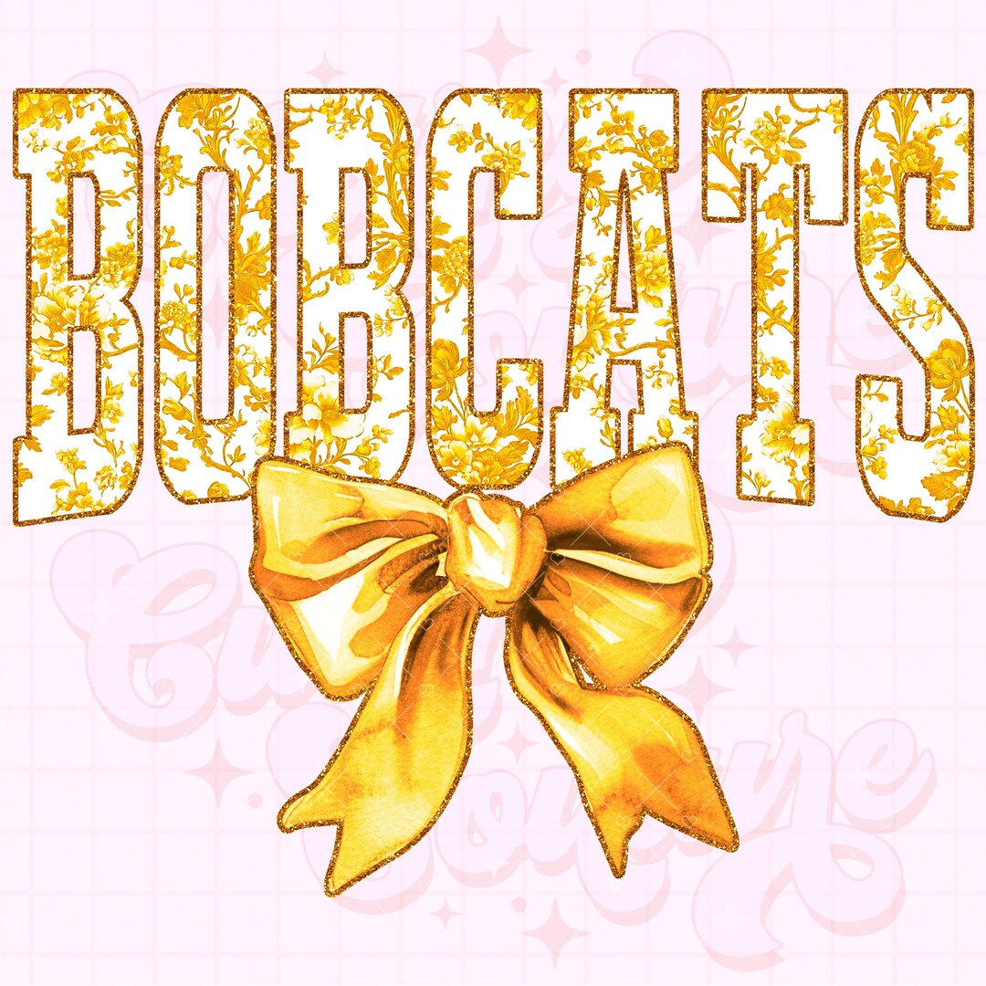 Bobcats Png, Gold Toile Png, Bobcats Sublimation, Game Day Png, Bobcats ...