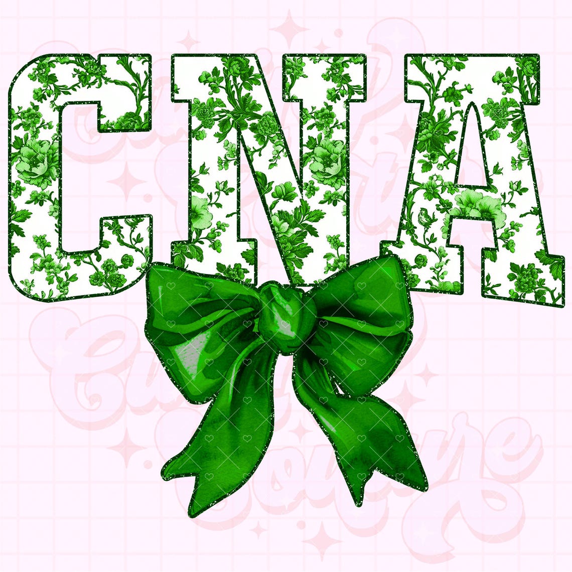CNA Png, Green Toile Cna Png, Floral Png, Chinoiserie Png, DTG, DTF ...