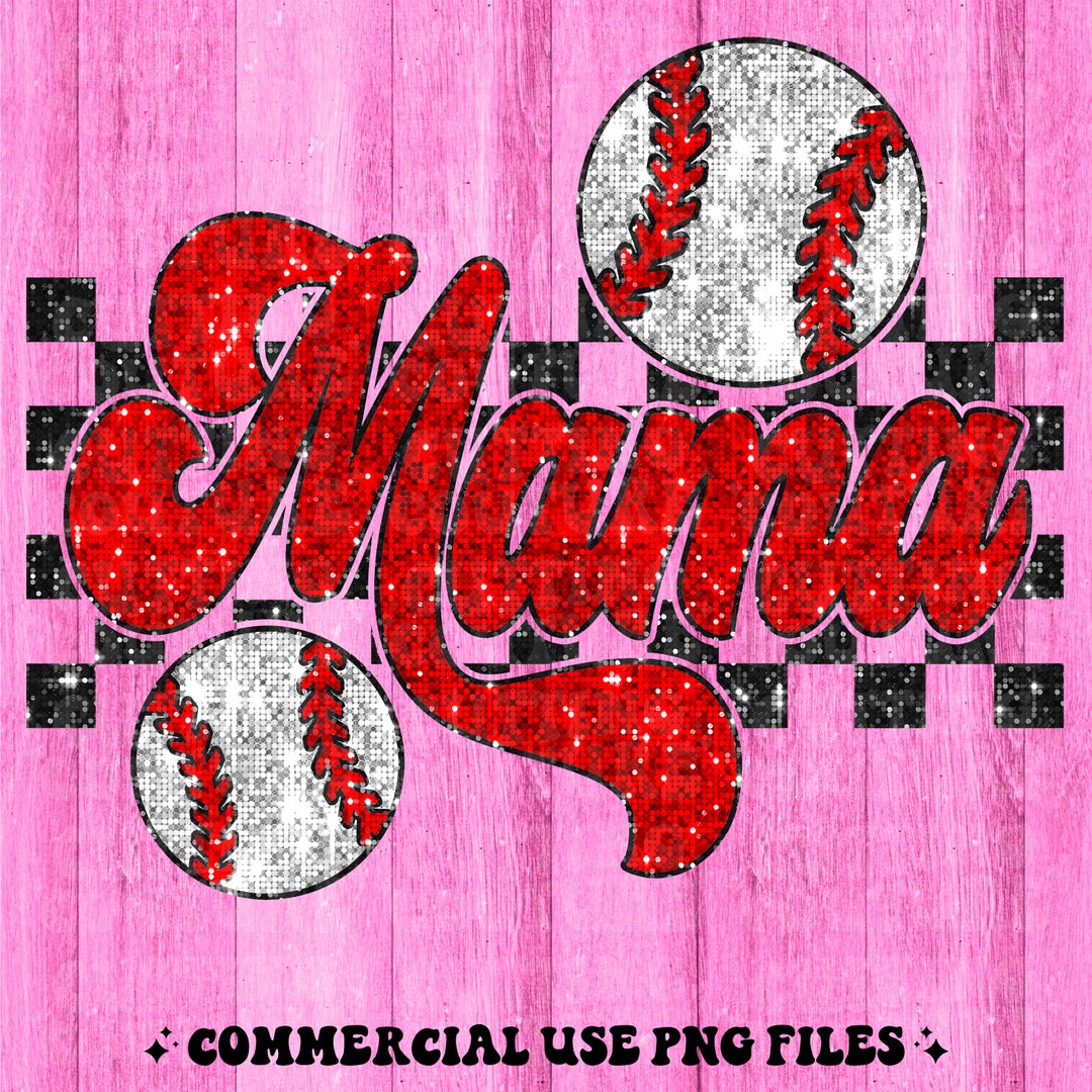 Sequin Baseball Mama Png, Sparkly Baseball Mama Png, Sequin Baseball Png, Glitter Baseball Png ...