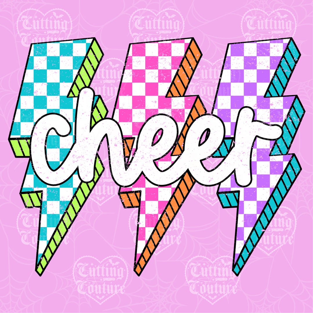 Cheer Png, Checkered Png, Retro Cheer Png, Cheer Comp Day Png, Cheer ...