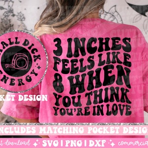 3 Inches Feels Like 8 When You Think You're in Love Png - Etsy