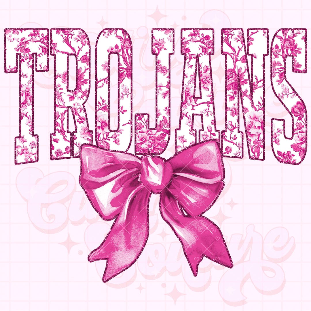Trojans Png, Pink Toile Png, Trojans Sublimation, Game Day Png, Trojans ...