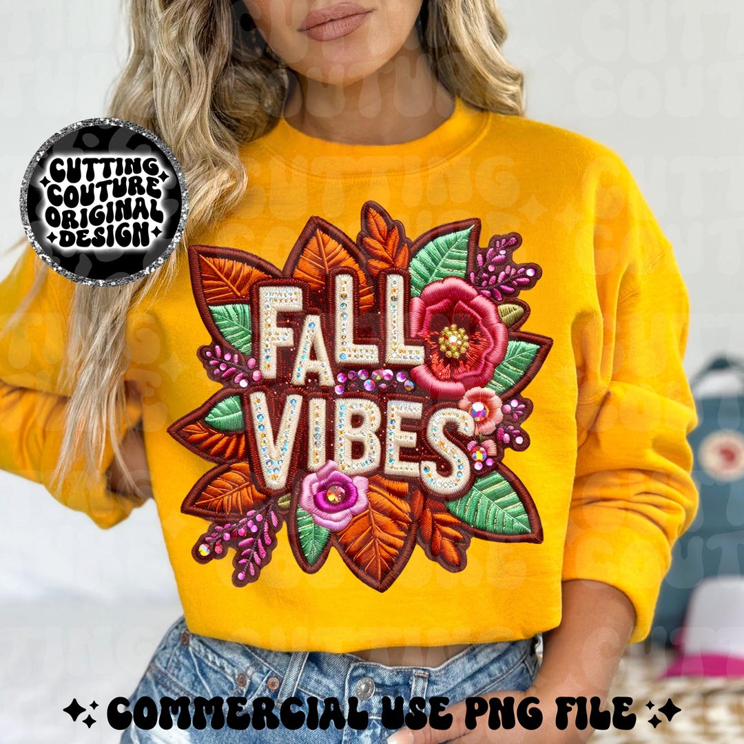 Fall Vibes Png, Sequin Fall Png, Cute Fall Png, Sparkly Fall Png ...