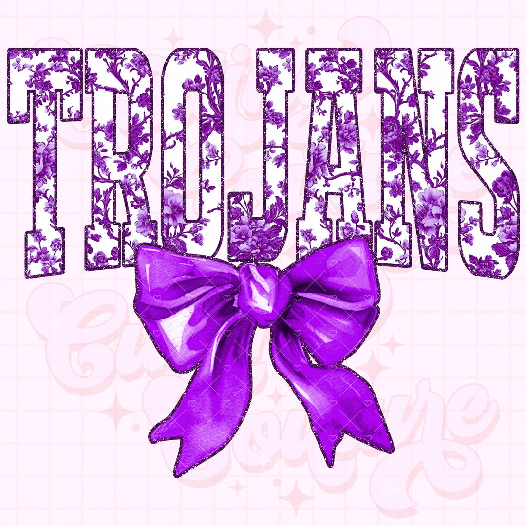 Trojans Png, Purple Toile Png, Trojans Sublimation, Game Day Png ...