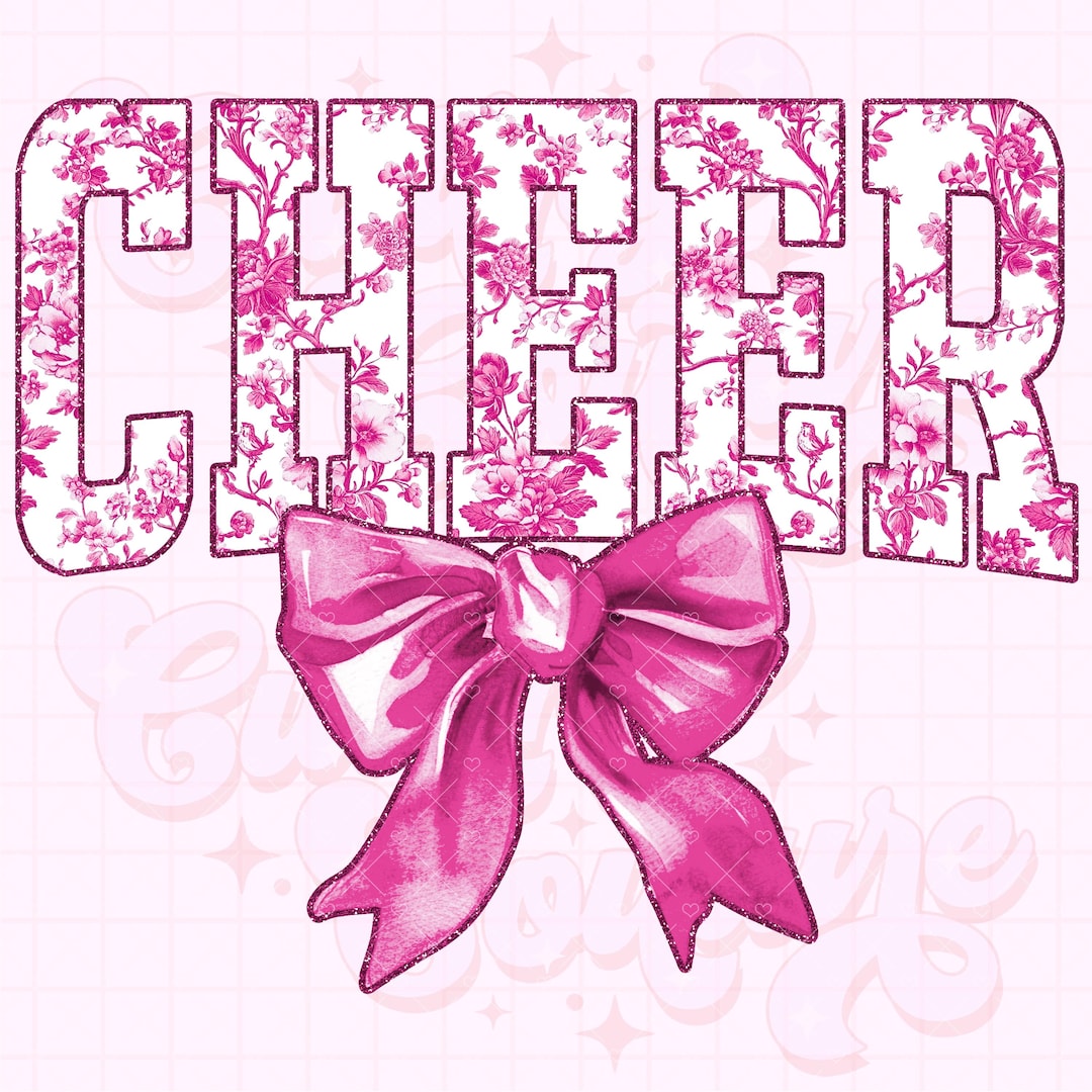 Cheer Png, Pink Toile Png, Cheer Sublimation, Cheer Comp Day Png, Cheer ...