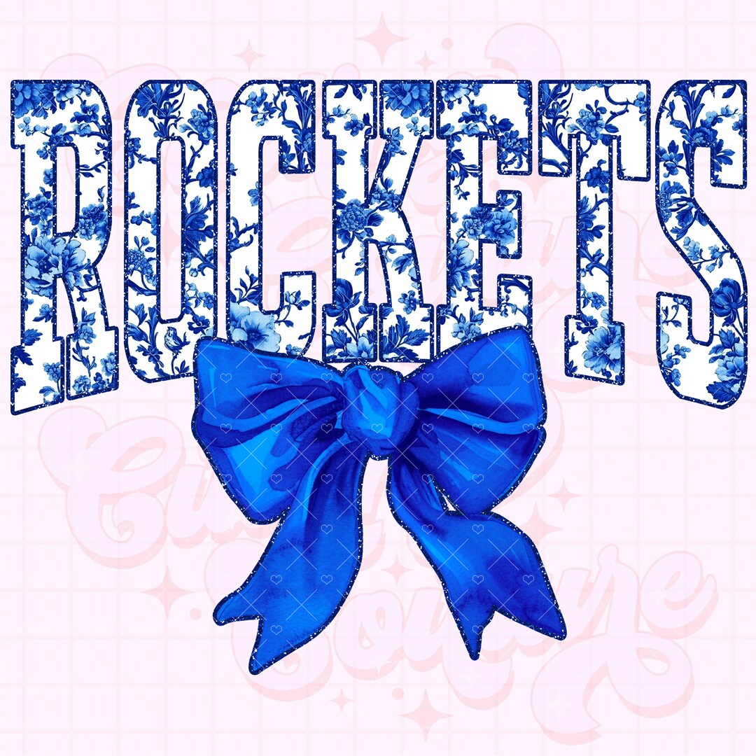 Rockets Png, Blue Toile Png, Rockets Sublimation, Game Day Png, Rockets ...