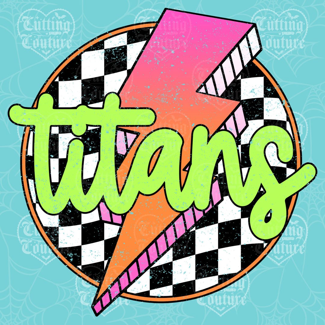 Titans Png, Checkered Png, Retro Titans Sublimation, Game Day Png ...