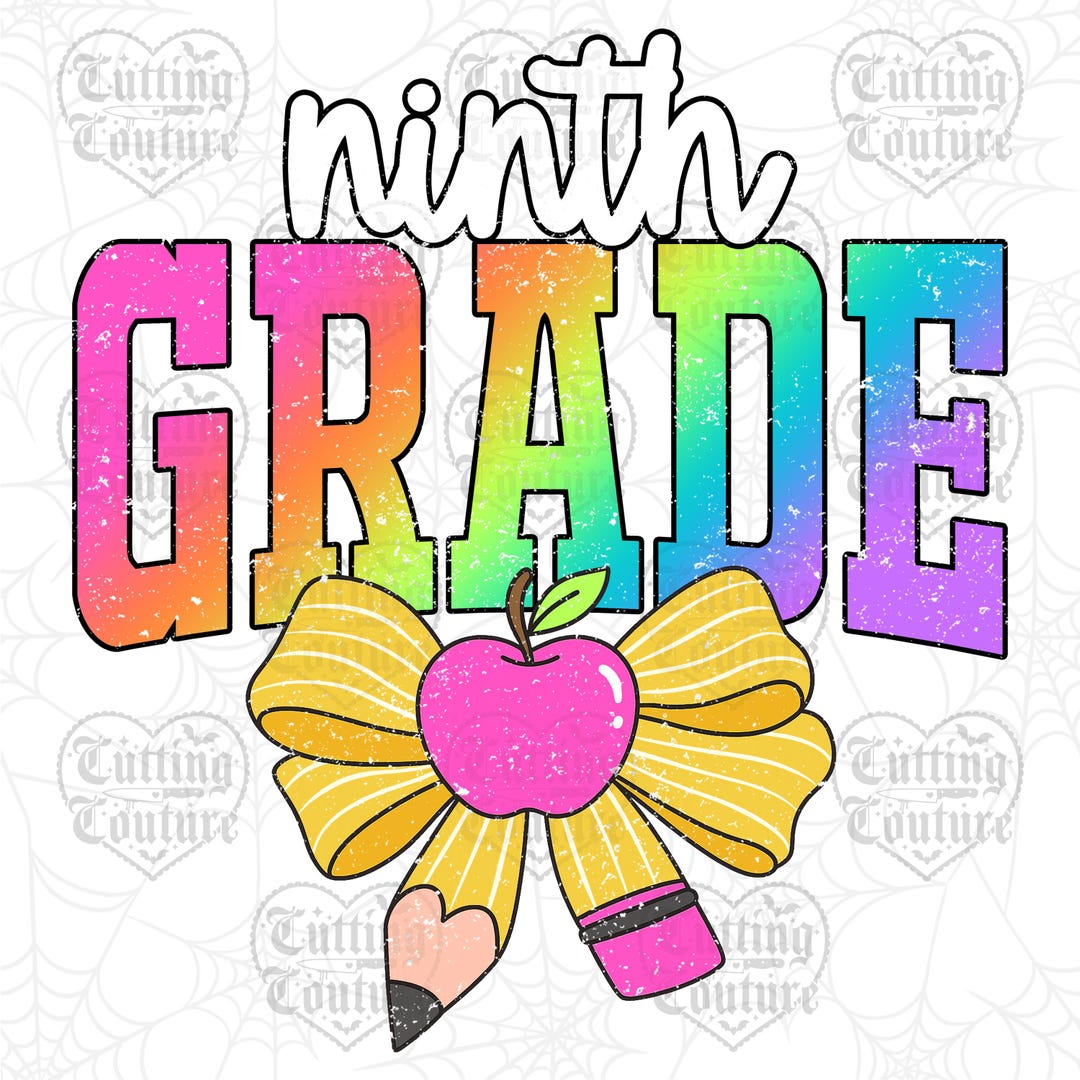 Ninth Grade Png, Back to School Png, Girl's Ninth Grade Shirt Png ...