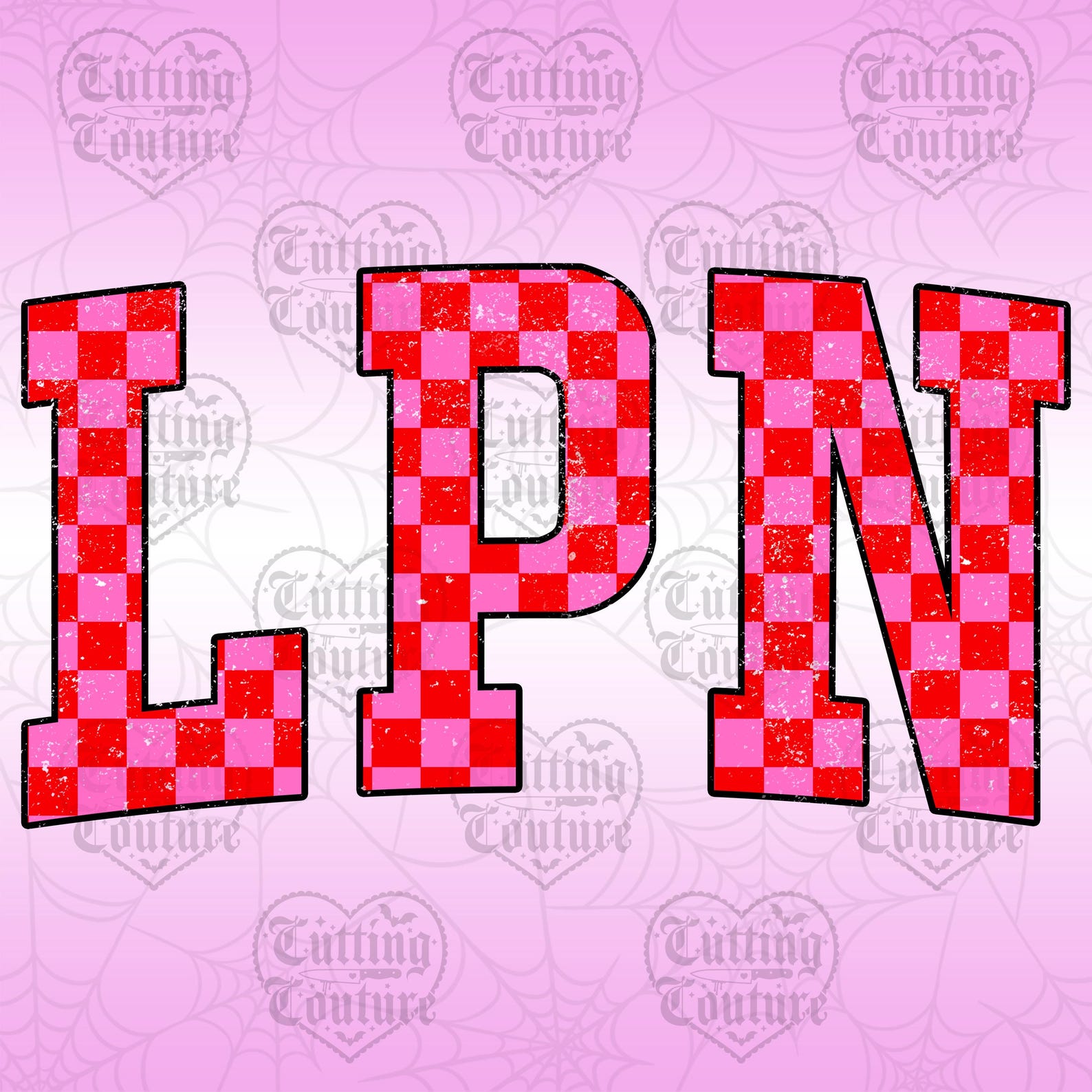 Valentine LPN Png, Retro Valentine's Day Png, Checkered Png, Varsity Png, Valentine LPN Shirt ...