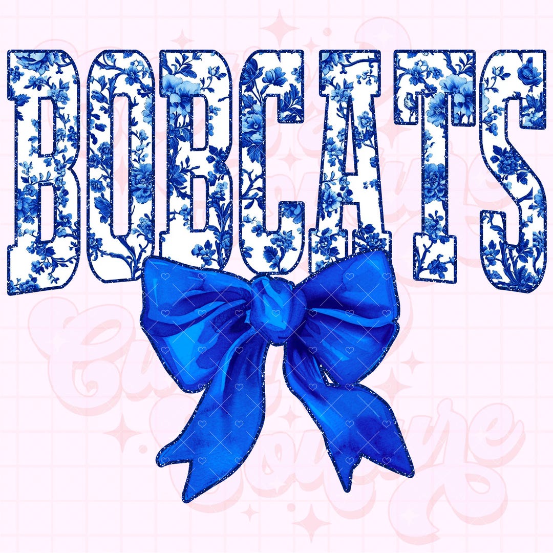 Bobcats Png, Blue Toile Png, Bobcats Sublimation, Game Day Png, Bobcats Shirt Png, DTF, DTG ...