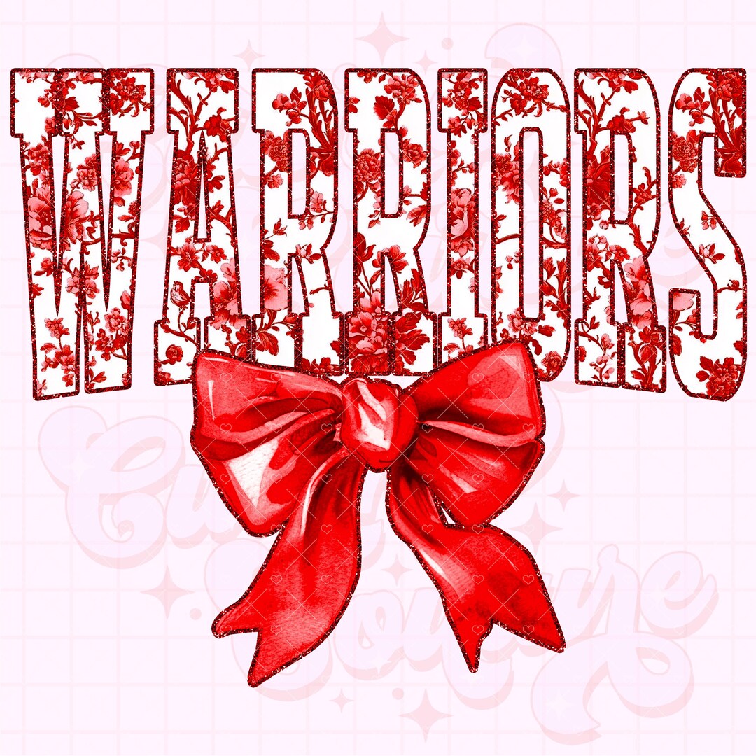 Warriors Png, Red Toile Png, Warriors Sublimation, Game Day Png ...