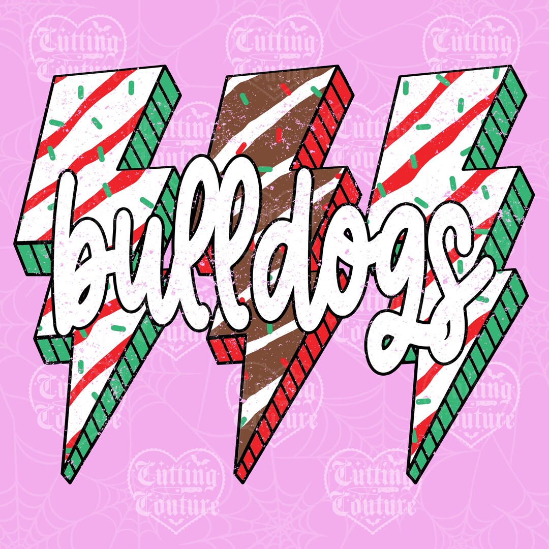 Christmas Bulldogs Png, Lightning Bolt Bulldogs Png, Christmas Bulldogs ...