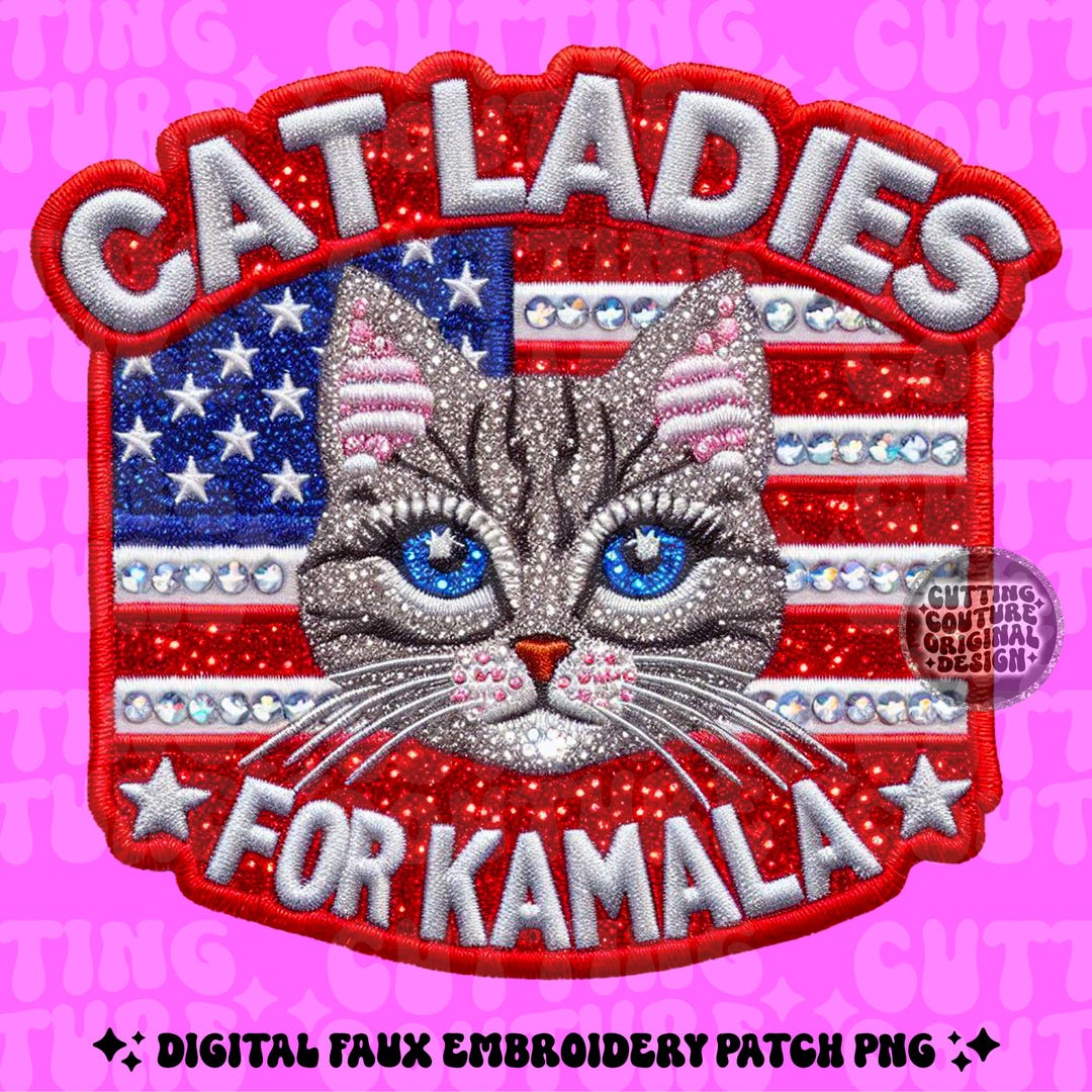 Cat Ladies for Kamala Png, Kamala Harris Png, Kamala Harris 2024 Png ...