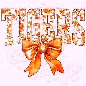 Tigers Png, Orange Toile Png, Tigers Sublimation Design, Game Day Png ...
