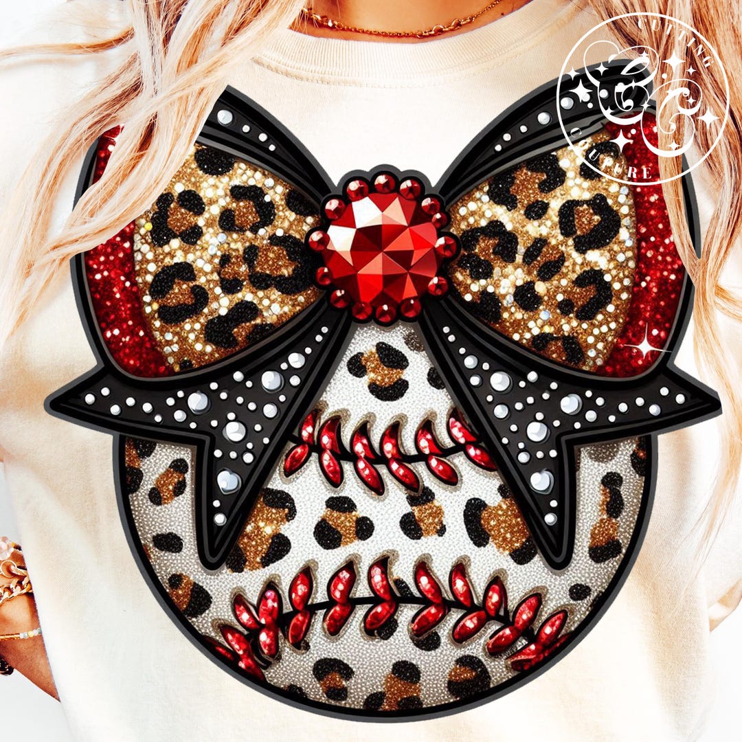 Leopard Baseball Png, Sequin Baseball Png, Sparkly Baseball Png ...