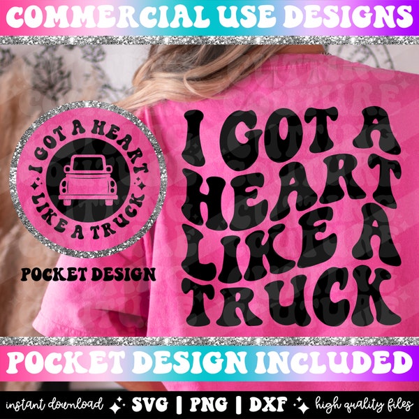 I Got a Heart Like a Truck Sublimation - Etsy