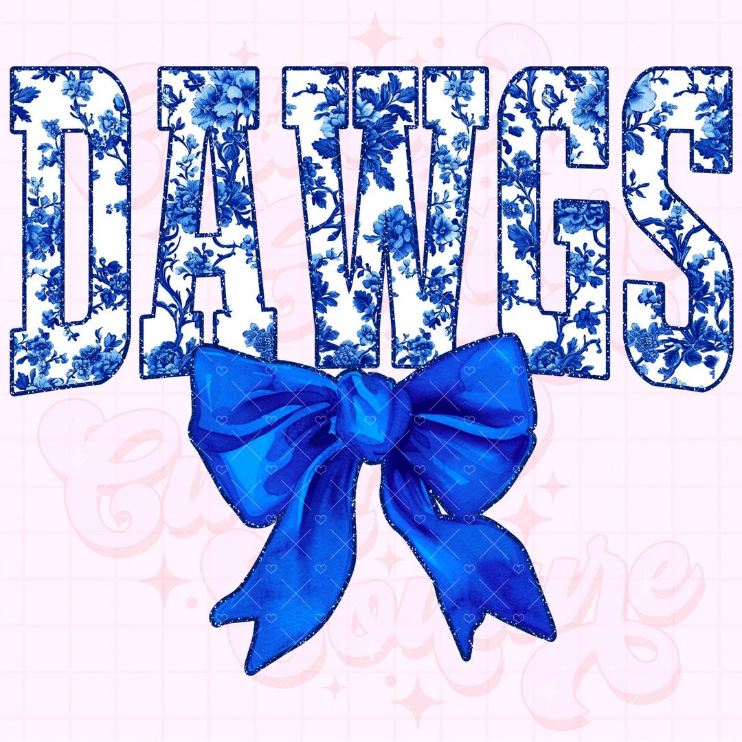 Dawgs Png, Blue Toile Png, Dawgs Sublimation, Game Day Png, Dawgs Shirt ...