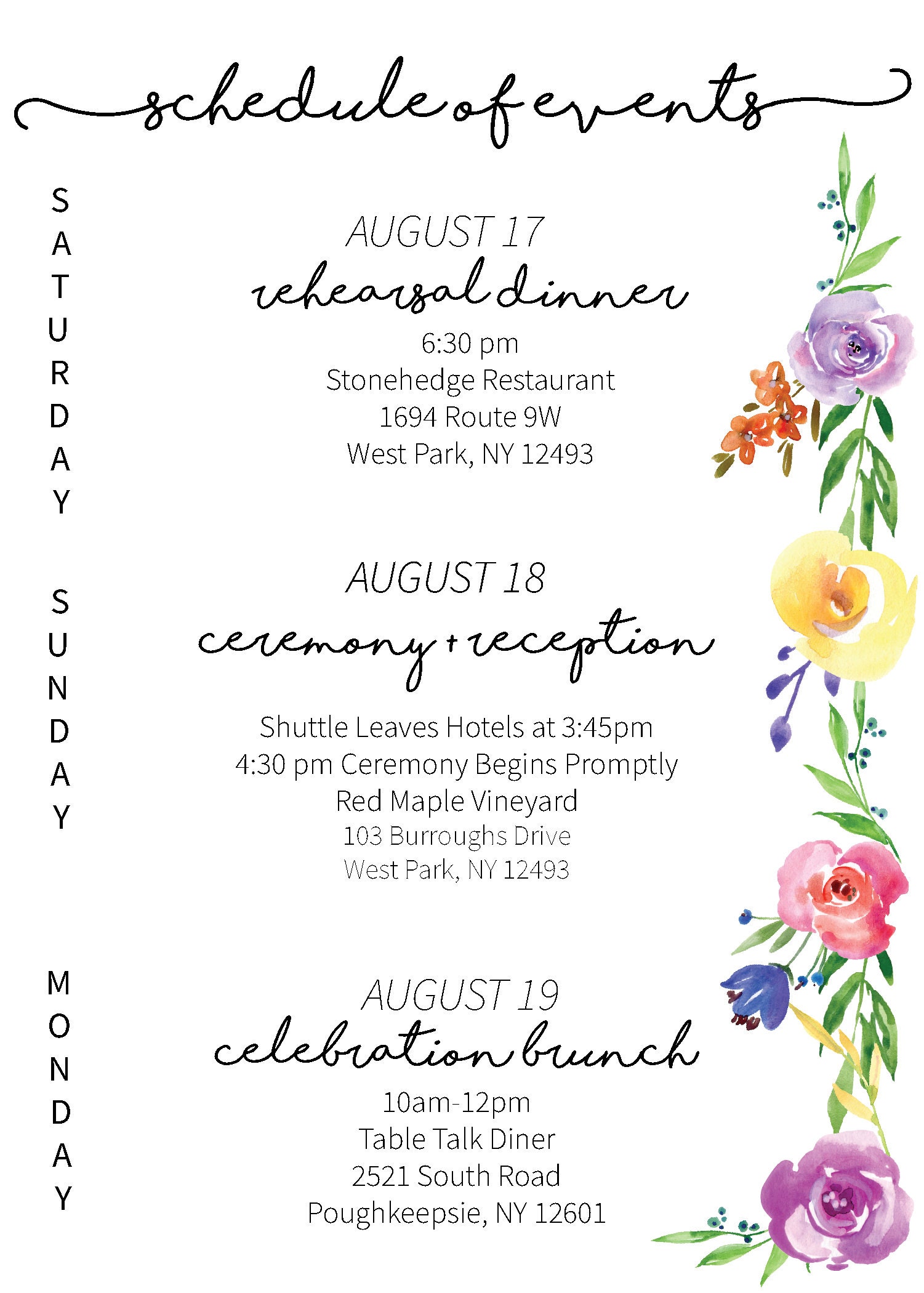 Custom Wedding Welcome Bag Card Design - Etsy