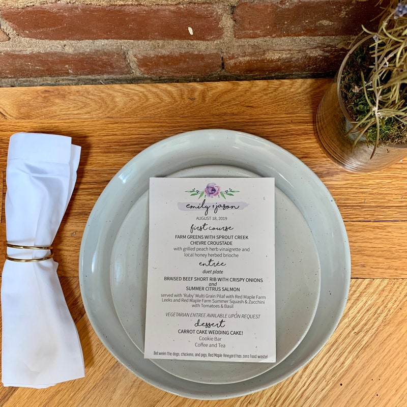 Custom Wedding Menus - Etsy