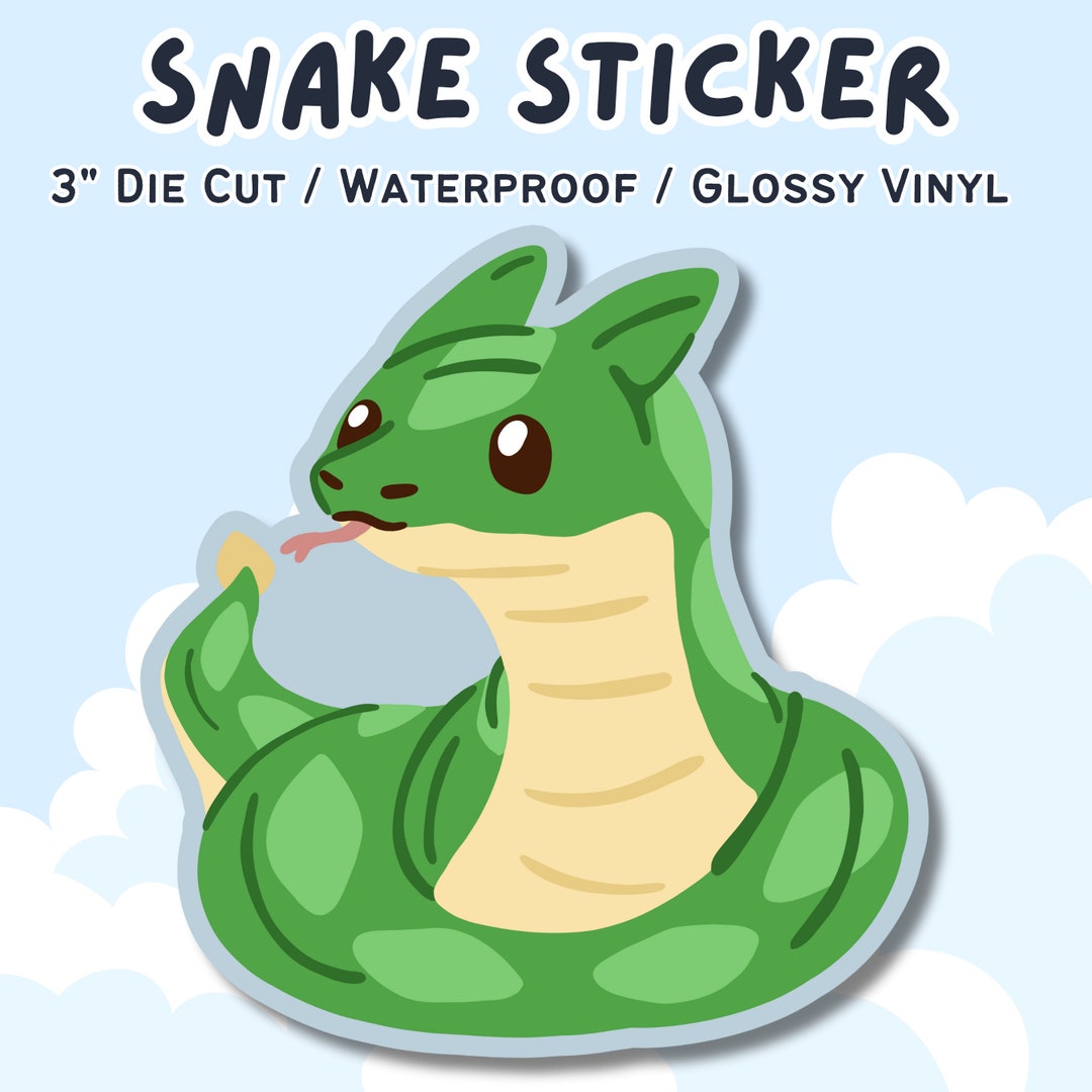 Cute Snake Sticker Vinyl Sticker Matte Sticker Glossy Sticker ...