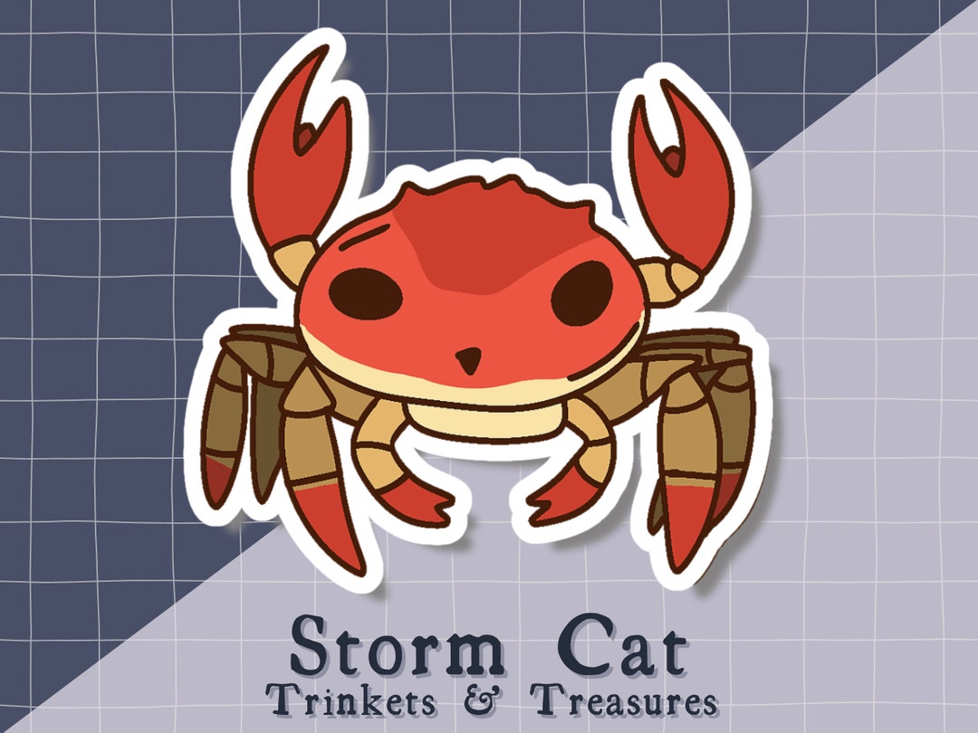 Cute Crab Sticker Vinyl Sticker Matte Sticker Holographic Sticker ...