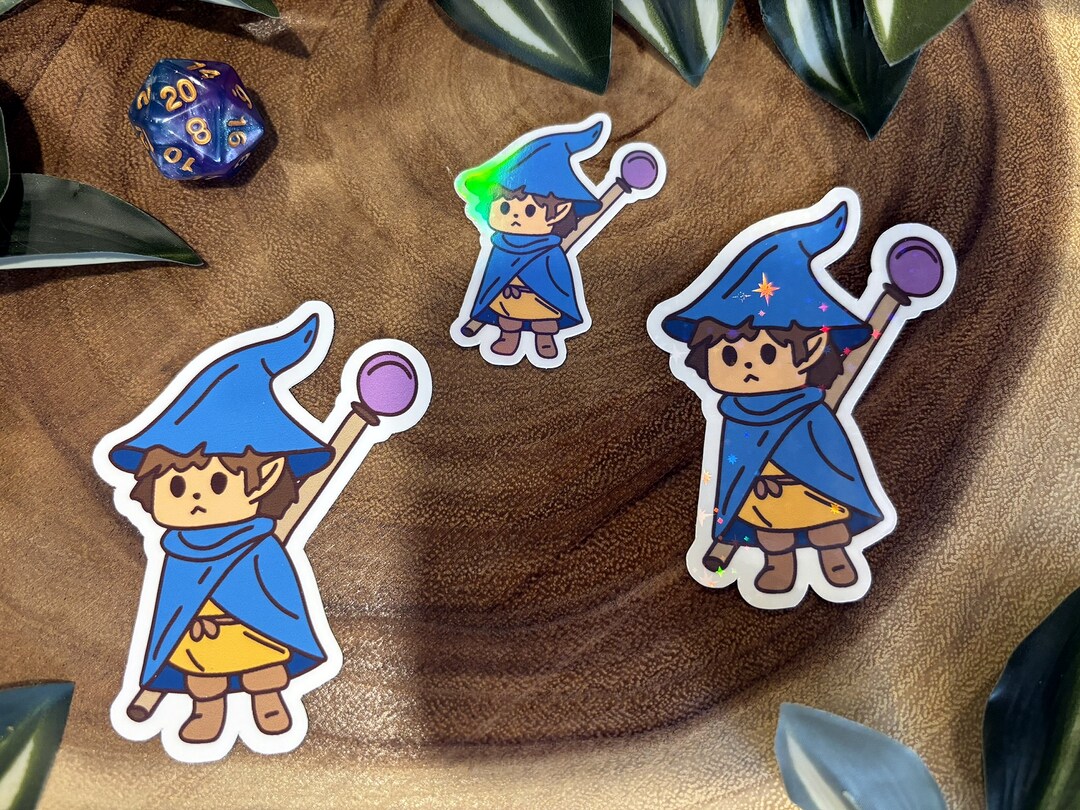 Wizard Sticker, Vinyl Sticker, RPG Decal for Adventurers, Animal ...