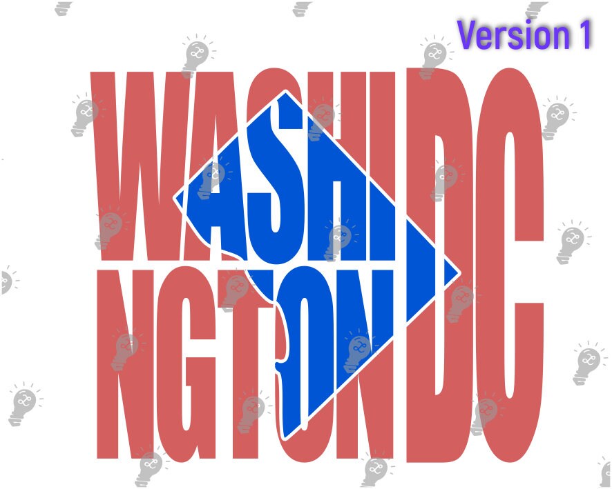 Washington DC Knockout Design and Cut File .svg .pdf .png .eps .dxf - Etsy