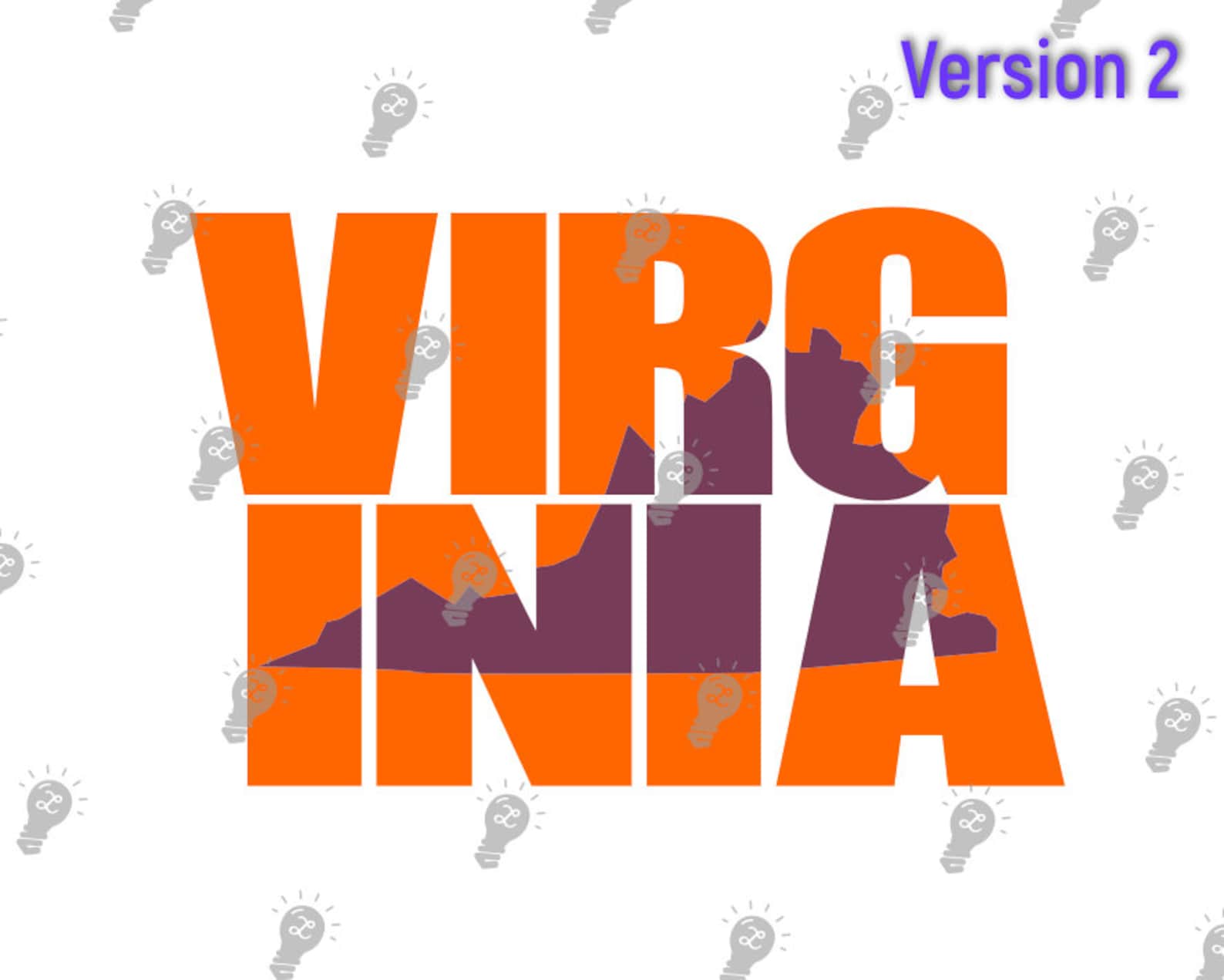 Virginia Knockout Design and Cut File .svg .pdf .png .eps .dxf - Etsy