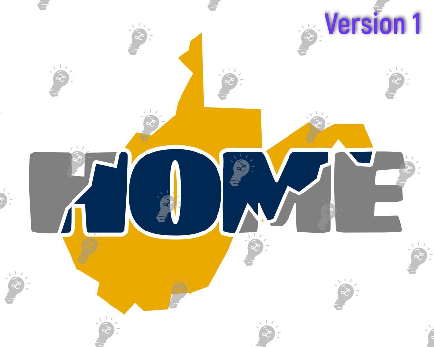 West Virginia Home Knockout Design and Cut File .svg .pdf .png .eps ...