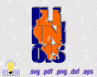 University of Illinois I Svg - Etsy