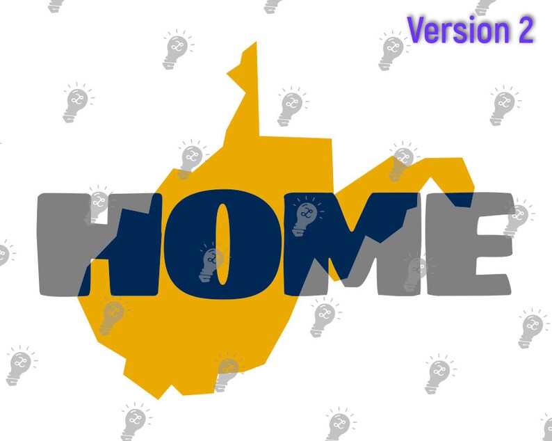 West Virginia Home Knockout Design and Cut File .svg .pdf .png .eps ...