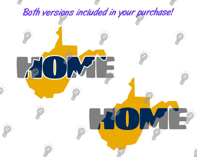 West Virginia Home Knockout Design and Cut File .svg .pdf .png .eps ...