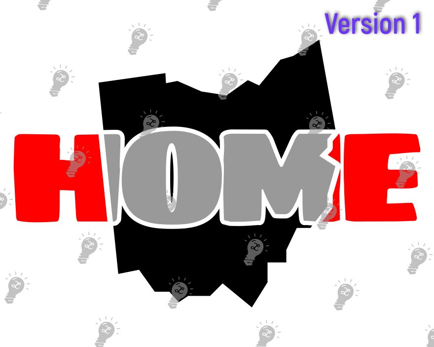Ohio Home Knockout Design and Cut File .svg .pdf .png .eps .dxf - Etsy