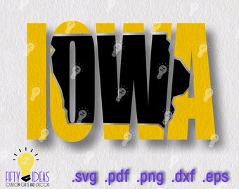 Iowa Hawkeyes Dxf | Etsy