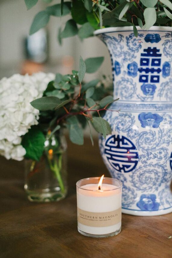 Southern Magnolia Candle 9 oz Soy Candle Charleston SC | Etsy