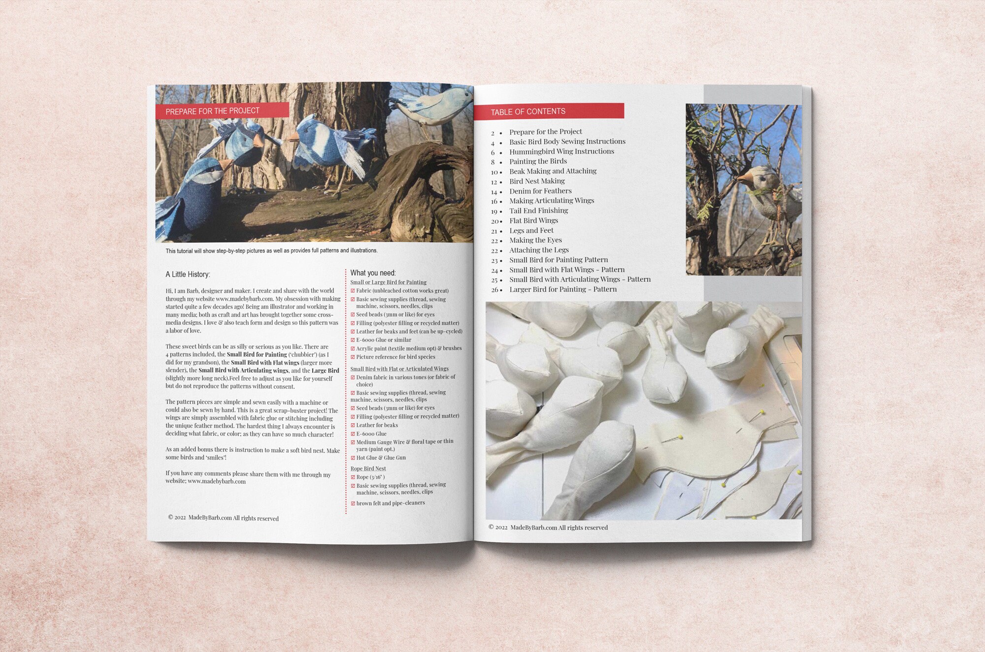 How to Make Birds - Full Sewing Patterns and Instructions PDF Ebook ...