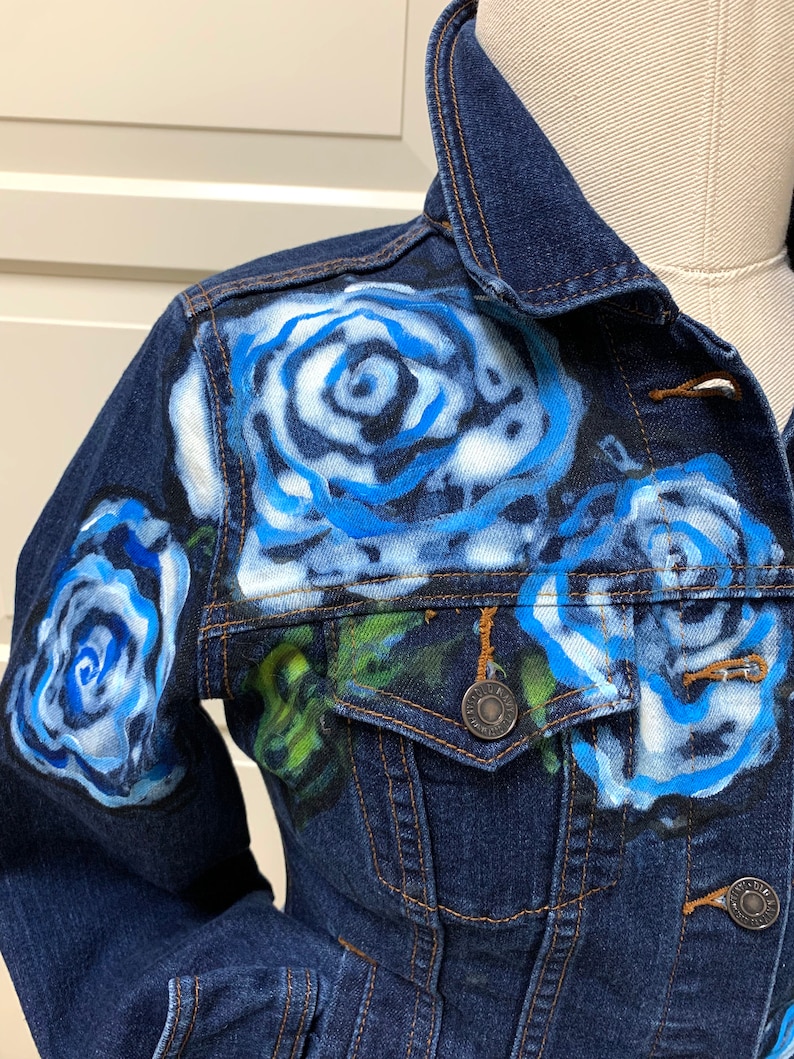 New Artist Hand Painted Jean Jacket One-of-a-kind Unique - Etsy